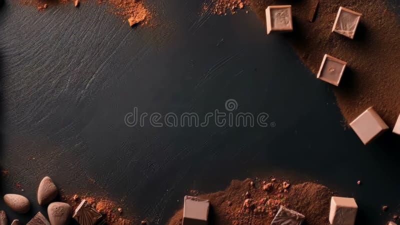 A Rectangular Frame of Empty Chocolate, Surrounded by Blocks of Rich ...