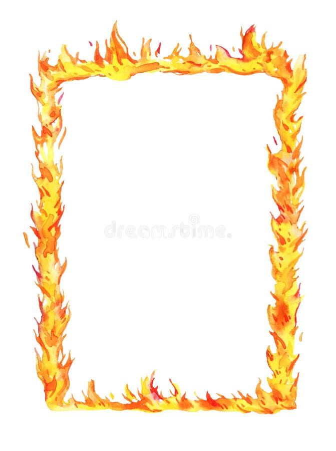 Frame of Flames stock illustration. Illustration of heat - 8076022