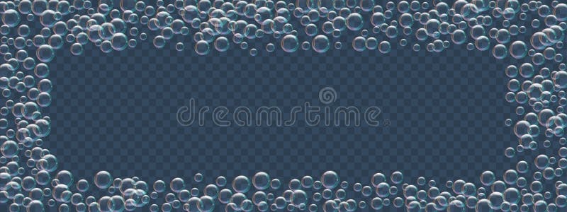 Rectangular Frame of Foam Soap Bubbles. Realistic Air Balloons on the ...