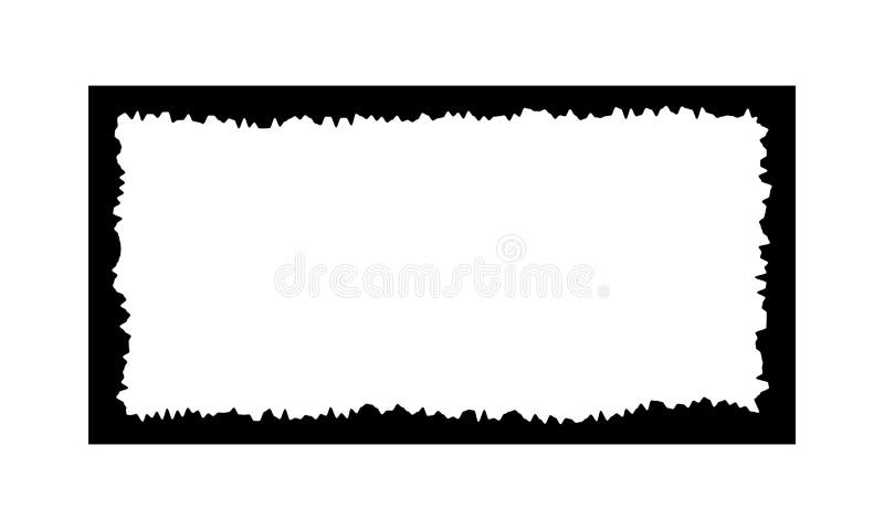 Rectangular Frame with Jagged Inner Borders for Collage, Photo, Picture ...