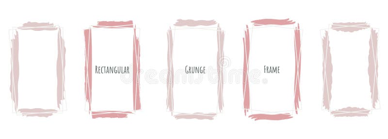 Rectangular Frame Made of Brush Strokes. Element for Creating Logo ...