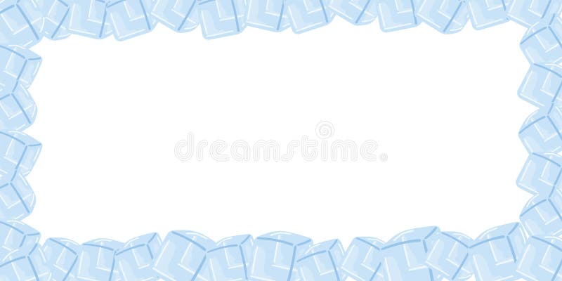 Rectangular Frame Made of Ice. Ice Cubes Vector Illustration, Eps 10 ...