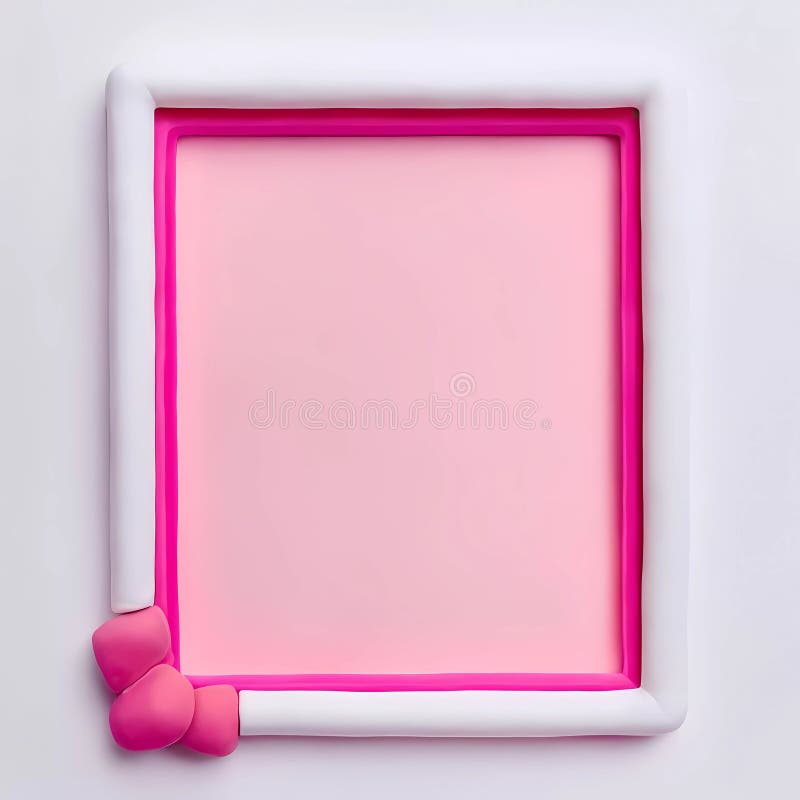 A Rectangular Frame Made of Play Doh Features a White Outer Layer and a ...
