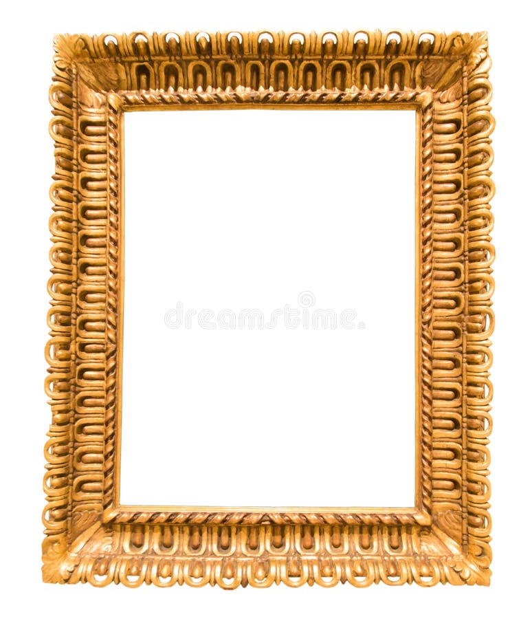 Beautiful Rectangular Frame for a Mirror on Isolated Background Stock ...
