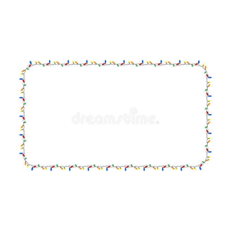 Rectangular Frame with Multi Colored Christmas Lights for Garlands ...