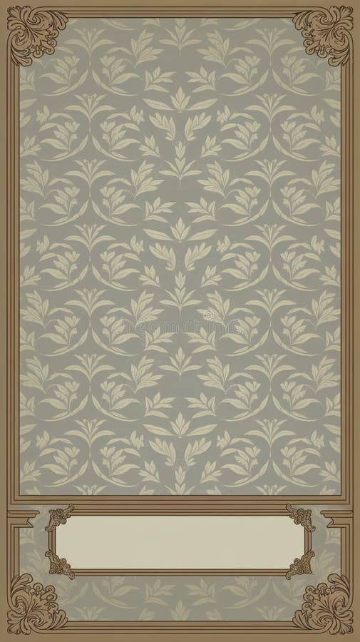Ornate Frame with Vintage Borders and Subtle Background Pattern, Formal ...