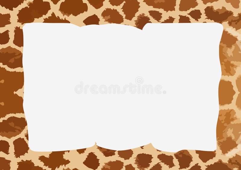 Rectangular Frame of Paintings with Animal Skin Design Stock Vector ...