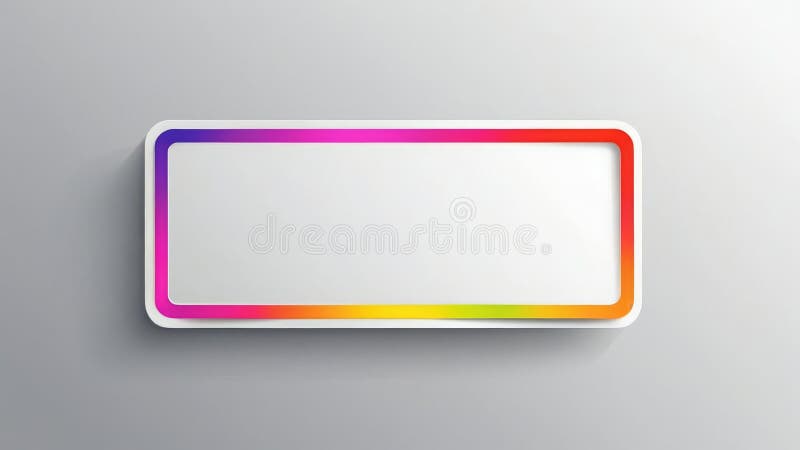 Rectangular Frame with Rainbow Gradient, Reflecting Modern and Vibrant ...