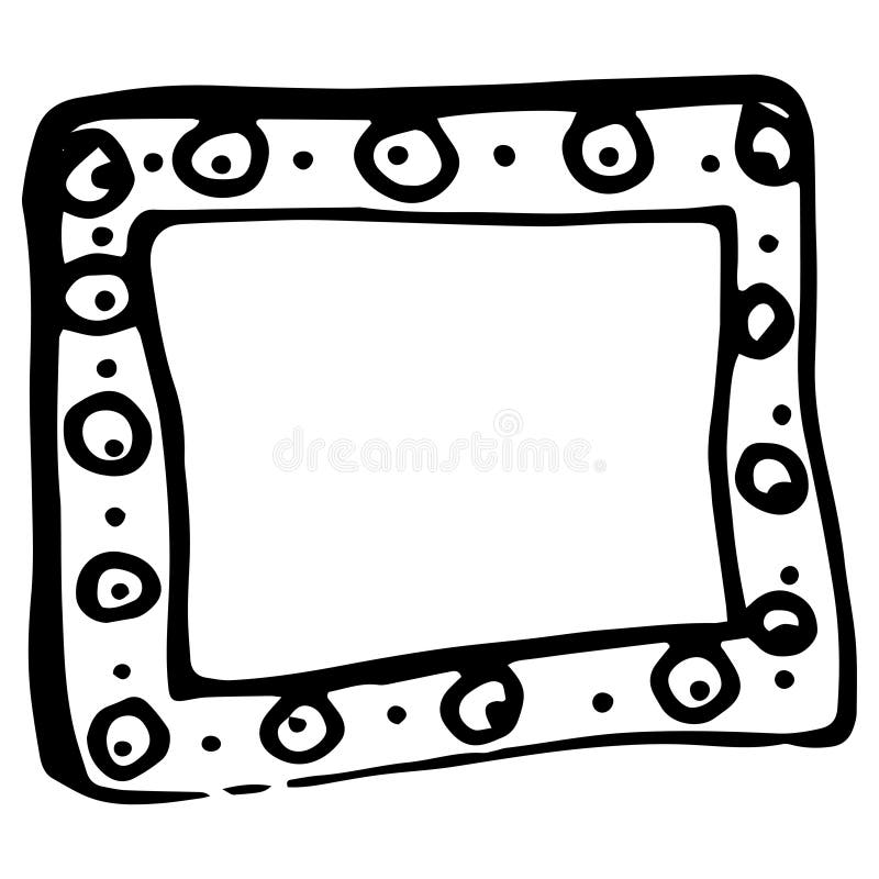 A Rectangular FRAME with Rounded Corners with a Texture of Circles and ...