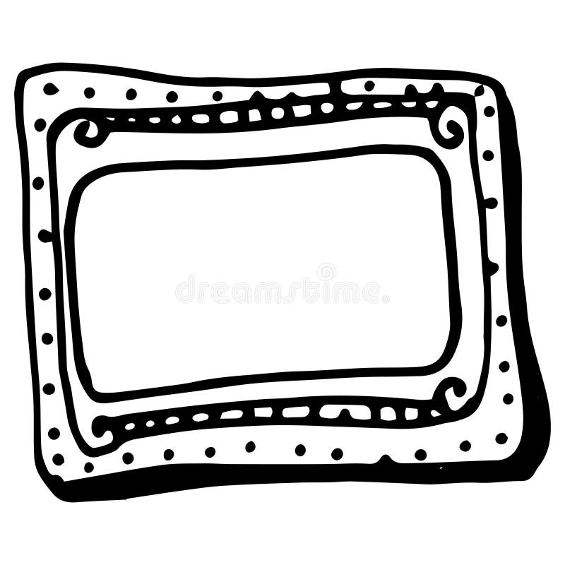 Rectangular FRAME with Rounded Corners with a Texture of Dots. Vintage ...