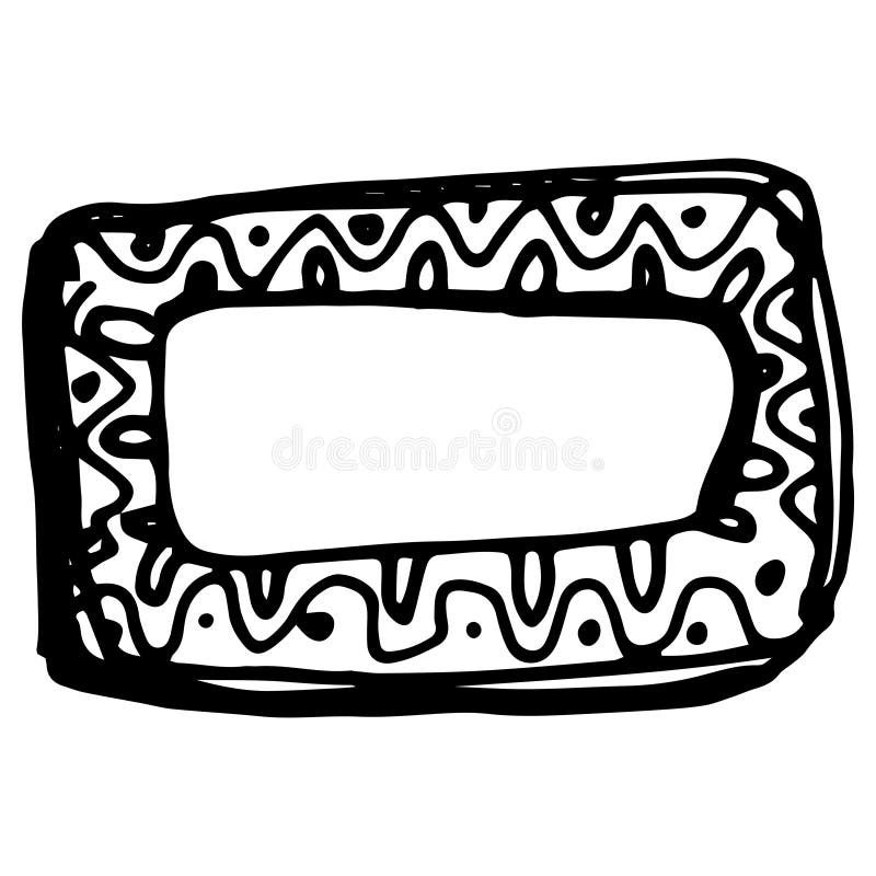 Rectangular FRAME with Rounded Corners with a Texture of Dots, with a ...