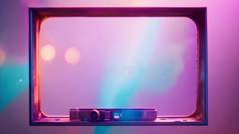 Slowly Moving Blue Circles, Dust, Bokeh Effect on a Bright White ...