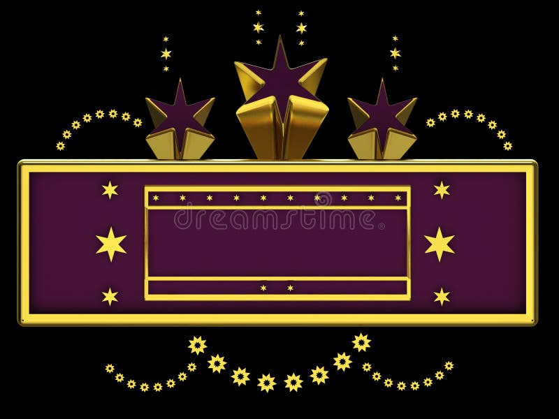 Rectangular Frame with the Stars Stock Illustration - Illustration of ...