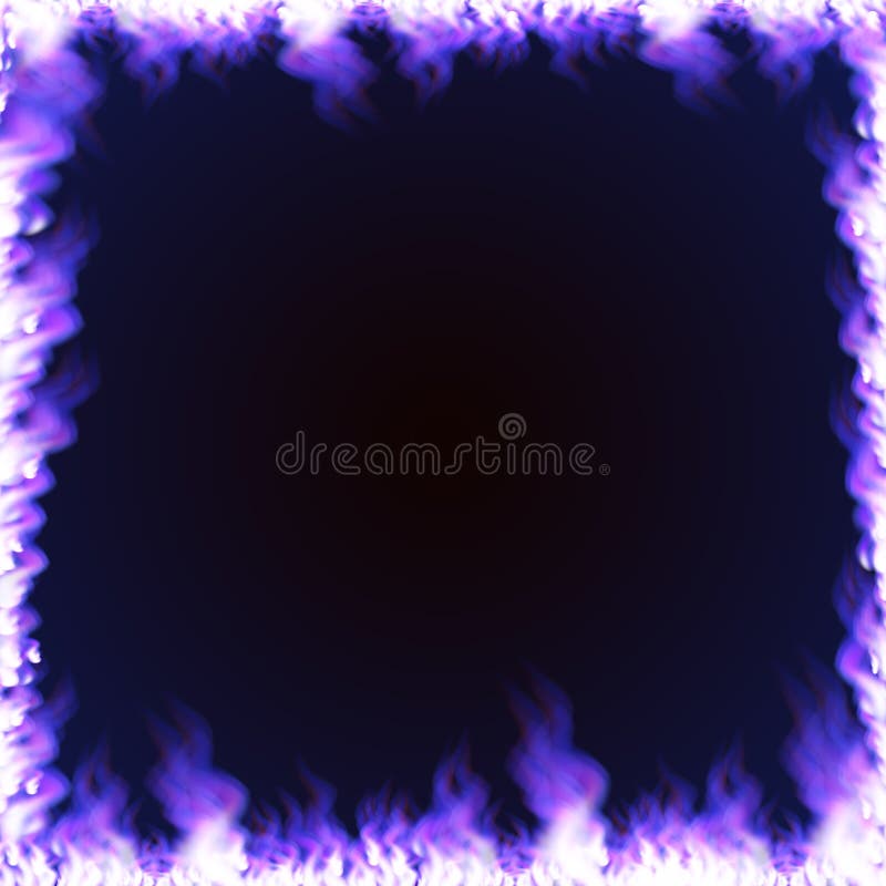 Rectangular Frame Surrounded with Blue Flame Stock Vector ...