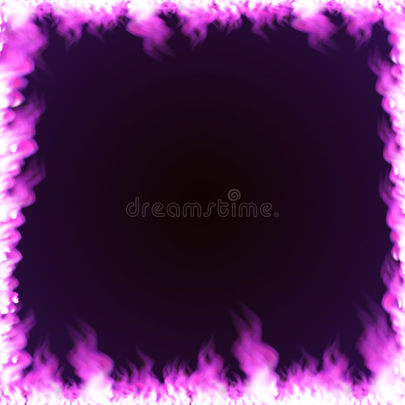 Rectangular Frame Surrounded with Flame Stock Vector - Illustration of ...