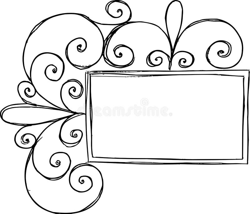 Rectangular Swirl Frame stock vector. Illustration of beauty - 2327552