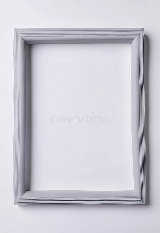 A Rectangular Frame with a Wavy Gray Border Stands Against a Softly ...