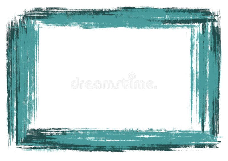 Rectangular Frame on White Background. Frame in Brush Strokes of Light ...