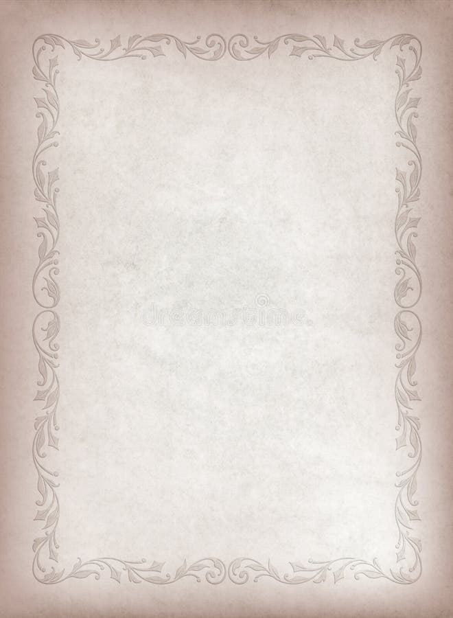 Rectangular Framework on a Piece of Old Parchment. Stock Illustration ...