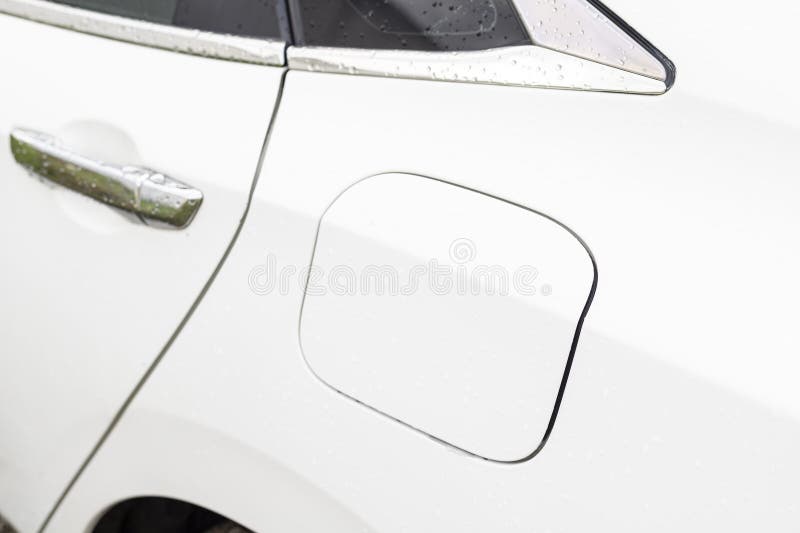 Rectangular Fuel Door or Petrol Flap of a Car Closeup View Stock Image ...