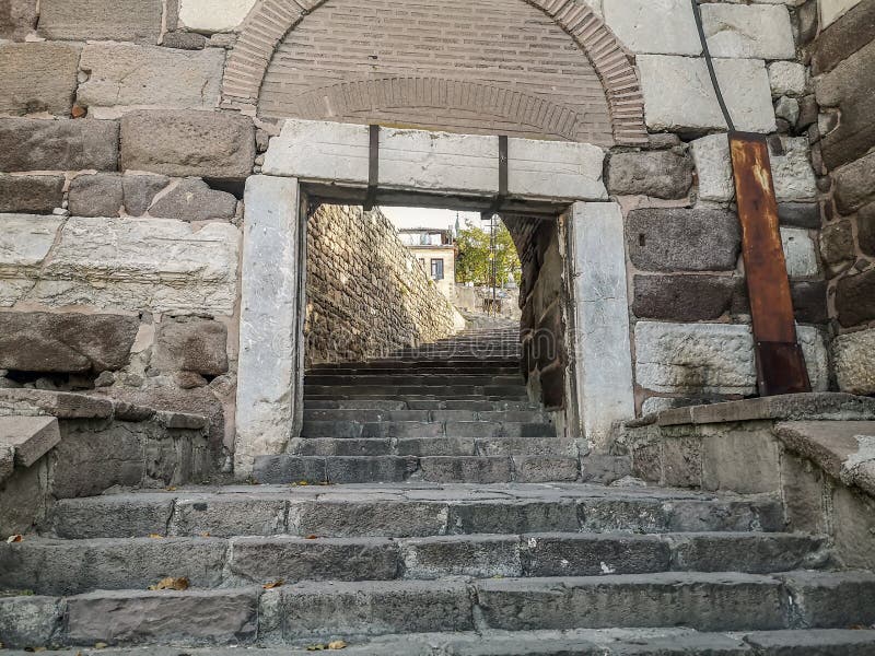 Rectangular Gate in a Stone Wall in the Ancient Ankara Castle in ...