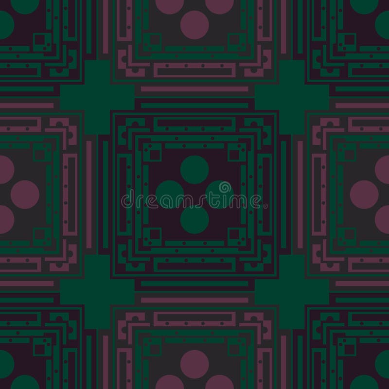 Rectangular Geometric Computer Generated Seamless Design Stock Vector ...