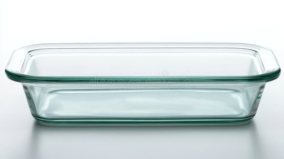 Rectangular Glass Baking Sheet for Clear Oven Cooking Stock Photo ...