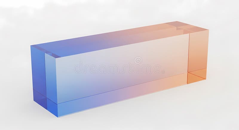 Rectangular Glass Block with Gradient Effect Stock Illustration ...
