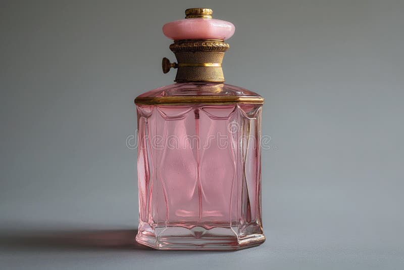 A Rectangular Glass Bottle Ok Pink Perfume Stock Illustration ...