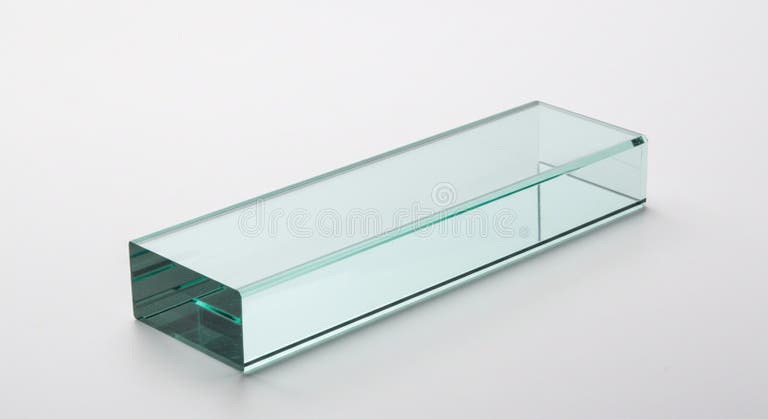 Rectangular Glass Prism with Clear, Transparent Surfaces Reflecting ...