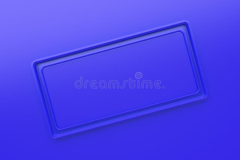 Rectangular Glossy Colored Plate with Corners from Tubes Stock ...