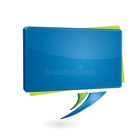 Rectangular Glossy Speech Bubble - Stock Vector - Illustration of curve ...