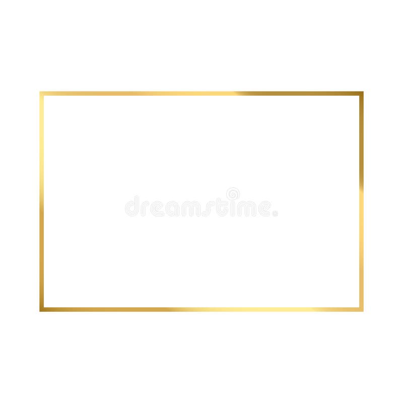 Rectangular Gold Frame. Elegant Decoration. Stock Vector - Illustration ...
