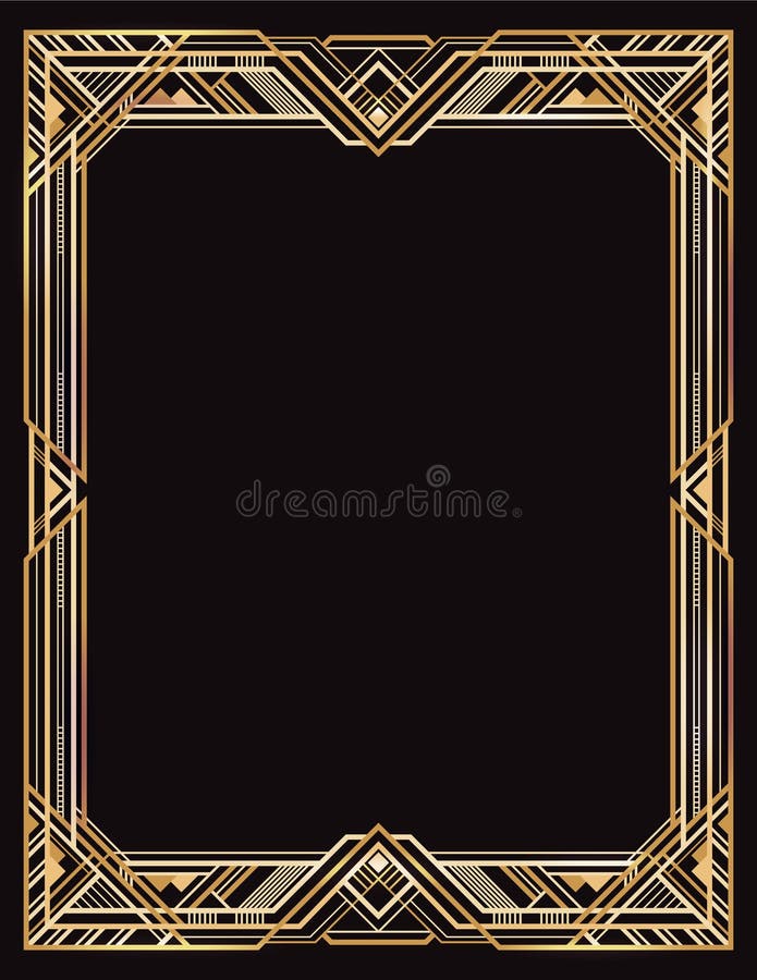 Art Deco Rectangular Frame Stock Illustrations – 1,908 Art Deco Rectangular Frame Stock ...