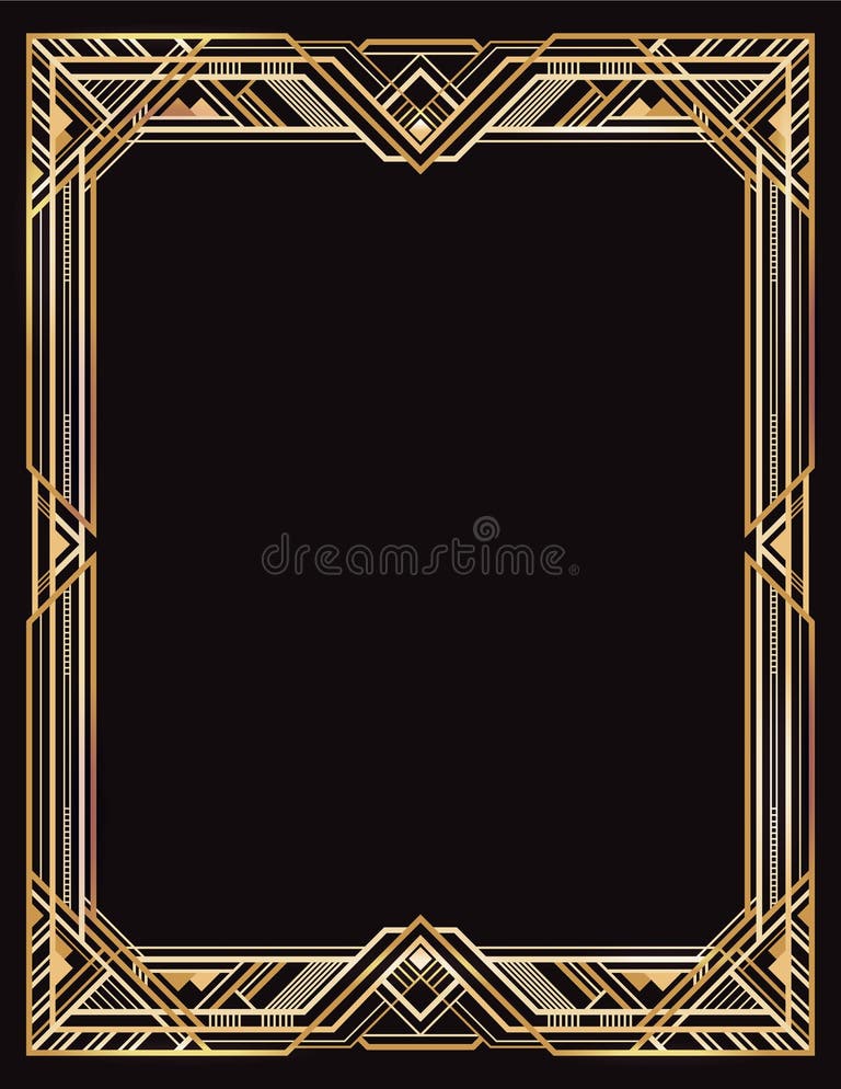 Art Deco Rectangular Frame Stock Illustrations – 1,908 Art Deco ...
