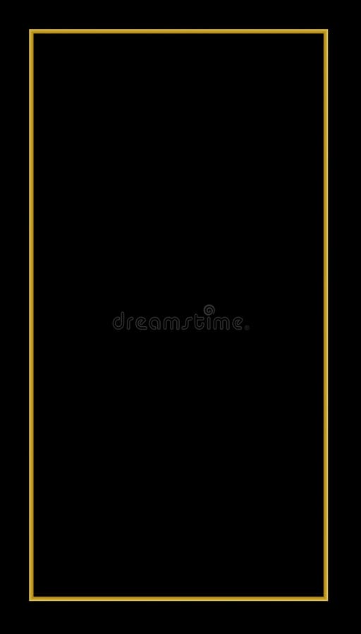 Rectangular Golden Frame Story on the White Background Stock Vector ...