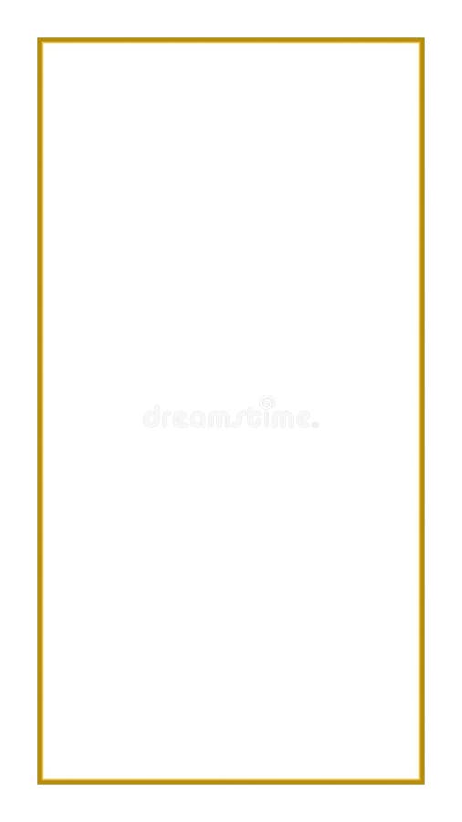 Rectangular Golden Frame Story on the White Background Stock Vector ...