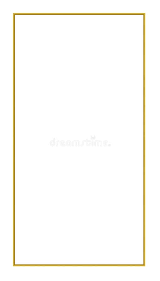 Rectangular Golden Frame Story on the White Background Stock Vector ...