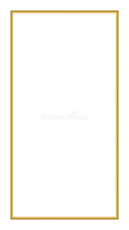 Rectangular Golden Frame Story on the White Background Stock Vector ...