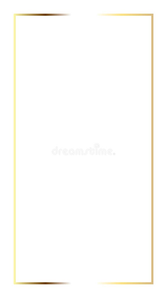 Rectangular Golden Frame Story on the White Background Stock Vector ...