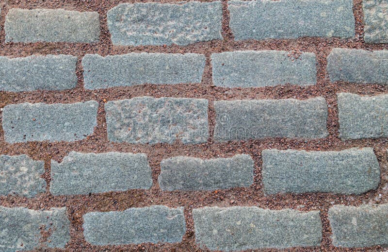 Rectangular Gray Stone Granite and Gravel Stripes Red Part Garden Path ...