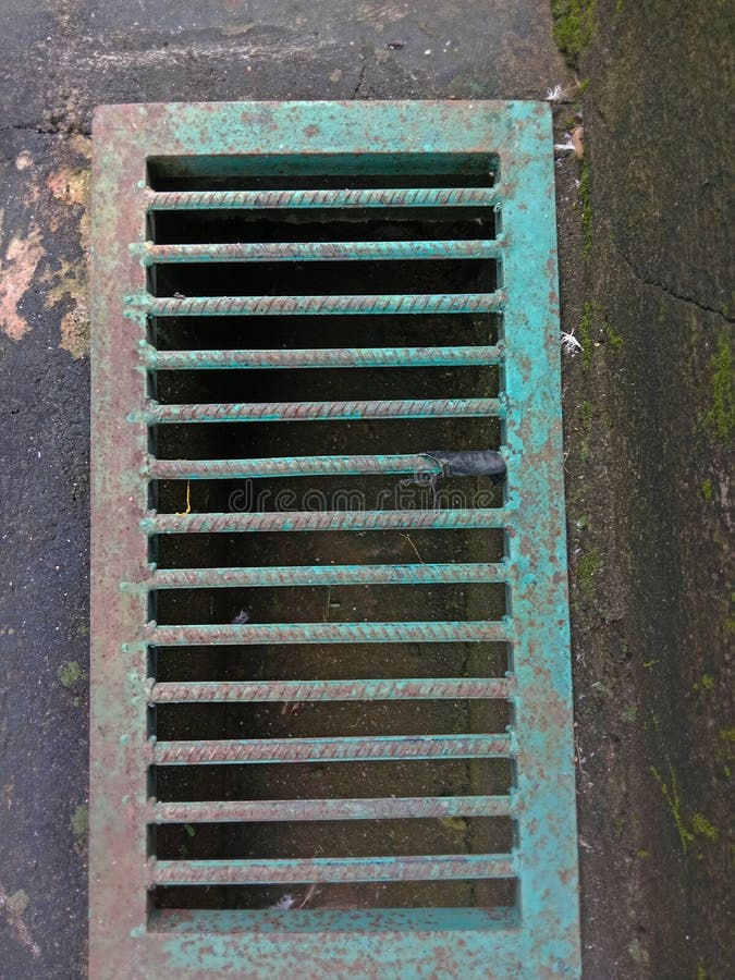 Rectangular Grid As a Water Drainage Channel Stock Photo - Image of ...