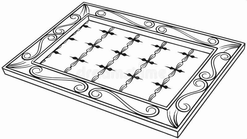 Rectangular Grid Pattern Design Element with Rounded Corners Vector Design Generative AI Stock ...