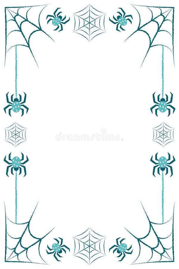 Rectangular Halloween Frame with Spiders and Spider Webs Stock Vector ... Rectangular Halloween Frame with Spiders and Spider Webs Stock Vector ...