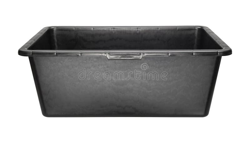 Rectangular Heavy Duty Black Plastic Basin Stock Image - Image of ...