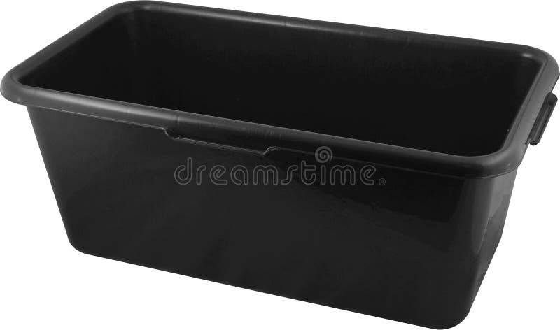 Rectangular Heavy Duty Black Plastic Basin Stock Image - Image of ...