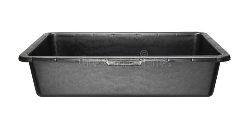 Rectangular Heavy Duty Black Plastic Basin Stock Image - Image of ...