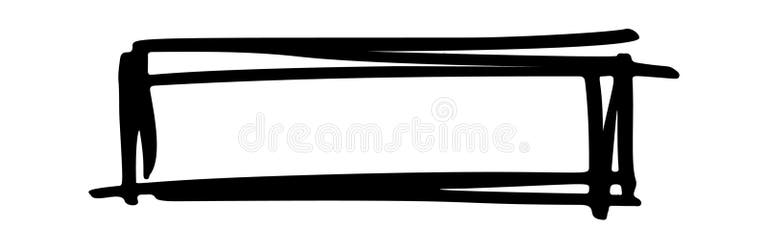 Rectangular Highlight Border Scribble Element Stock Vector ...