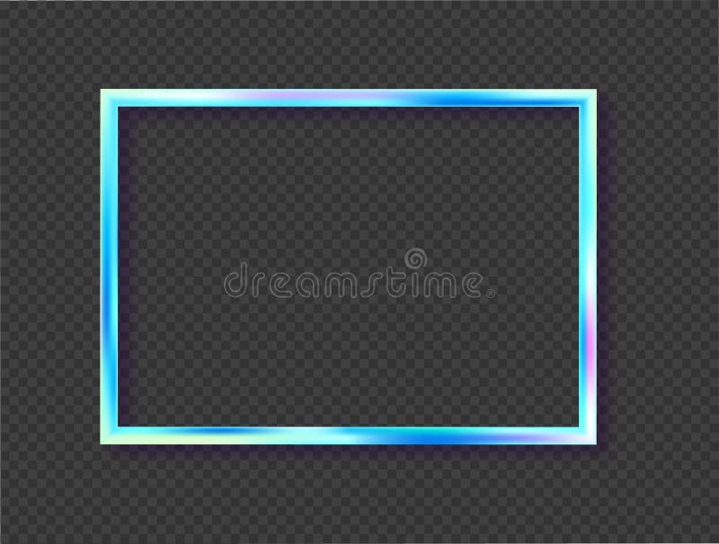 Rectangular Holographic Frames. Colorful Rectangle Gradient Border ...