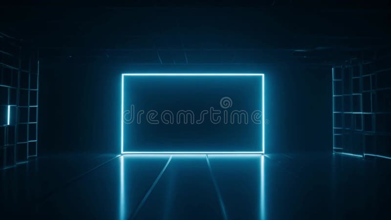 Rectangular Horizontal Frame, Neon Color Changing Dimming Effect ...